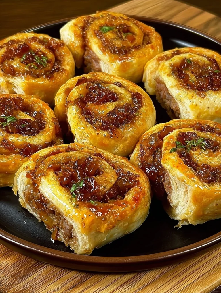 Savory French Onion Sausage Rolls - verjrecipes