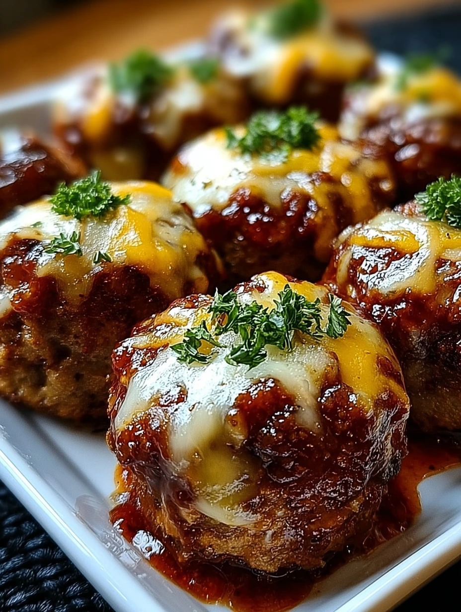 Melty Cheese–Stuffed Meatloaf Bites - verjrecipes
